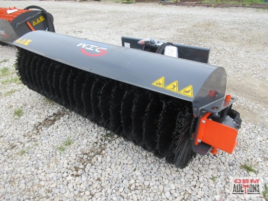 WIG XN-XJ01-72 72" Hydraulic Skid Steer Broom Angle Broom Attachment ...