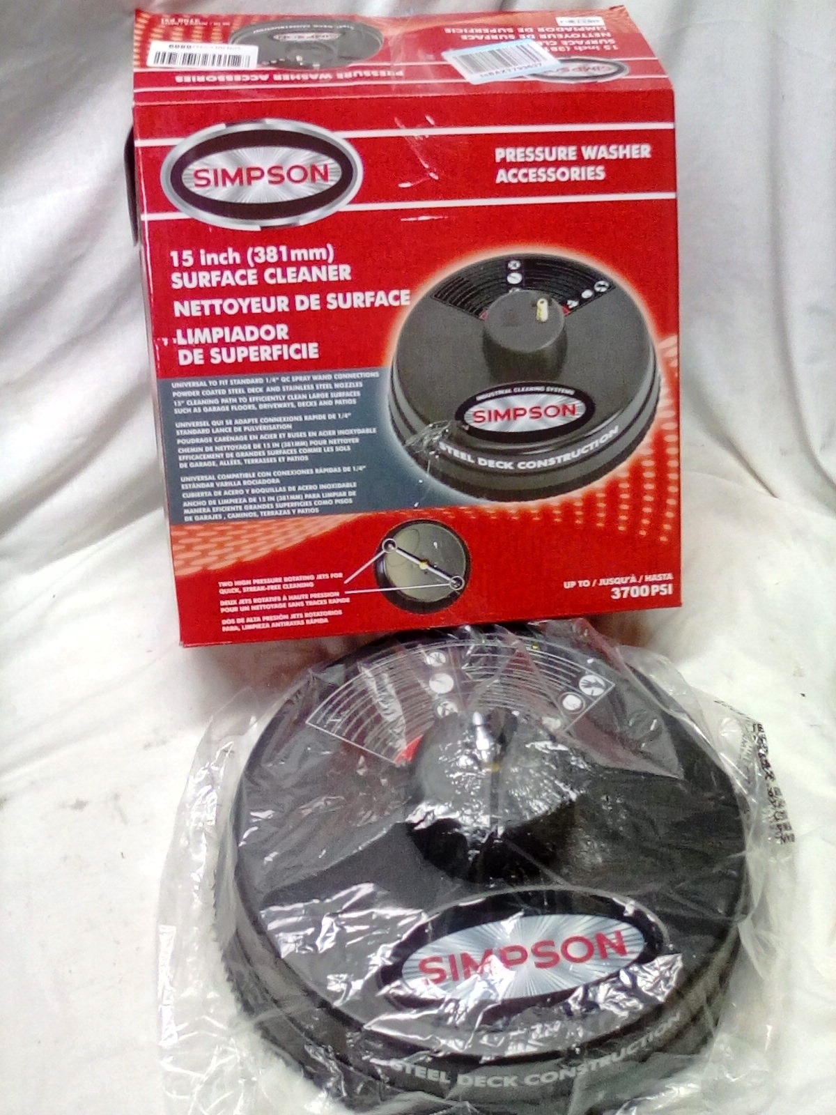 Simpson 15" Pressure Washer Floor Scrubber | Proxibid