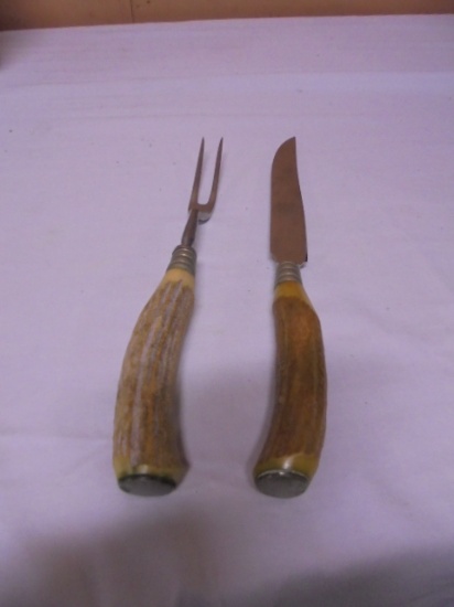 Vintage Tru Edge Ontario Knife CO Bone Handled Carving Set | Online ...
