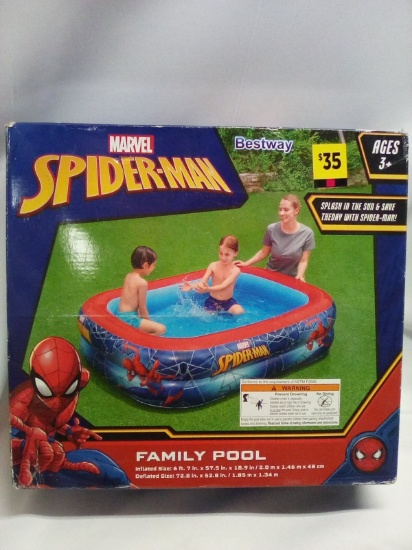 6’7”x57.5”x18.9” Marvel Spider-Man Inflatable Pool- MSRP $35 ...