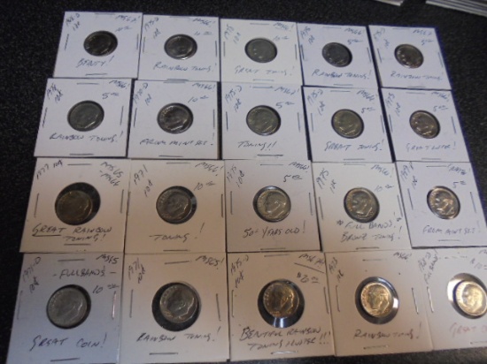Group of 20 Assorted Date Uncirculated Roosevelt Dimes | Online ...