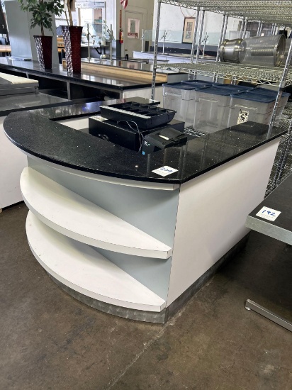 55 in. x 51 in. Black Stone Top Cashier Station | Industrial Machinery ...