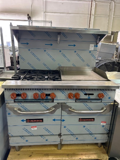 New - Sierra 48 in. Gas 4 Open Burner Range with 24 in. Griddle and ...