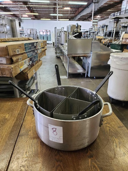 20 qt. Aluminum Portion Cooker with 4 Insert Baskets | Industrial ...