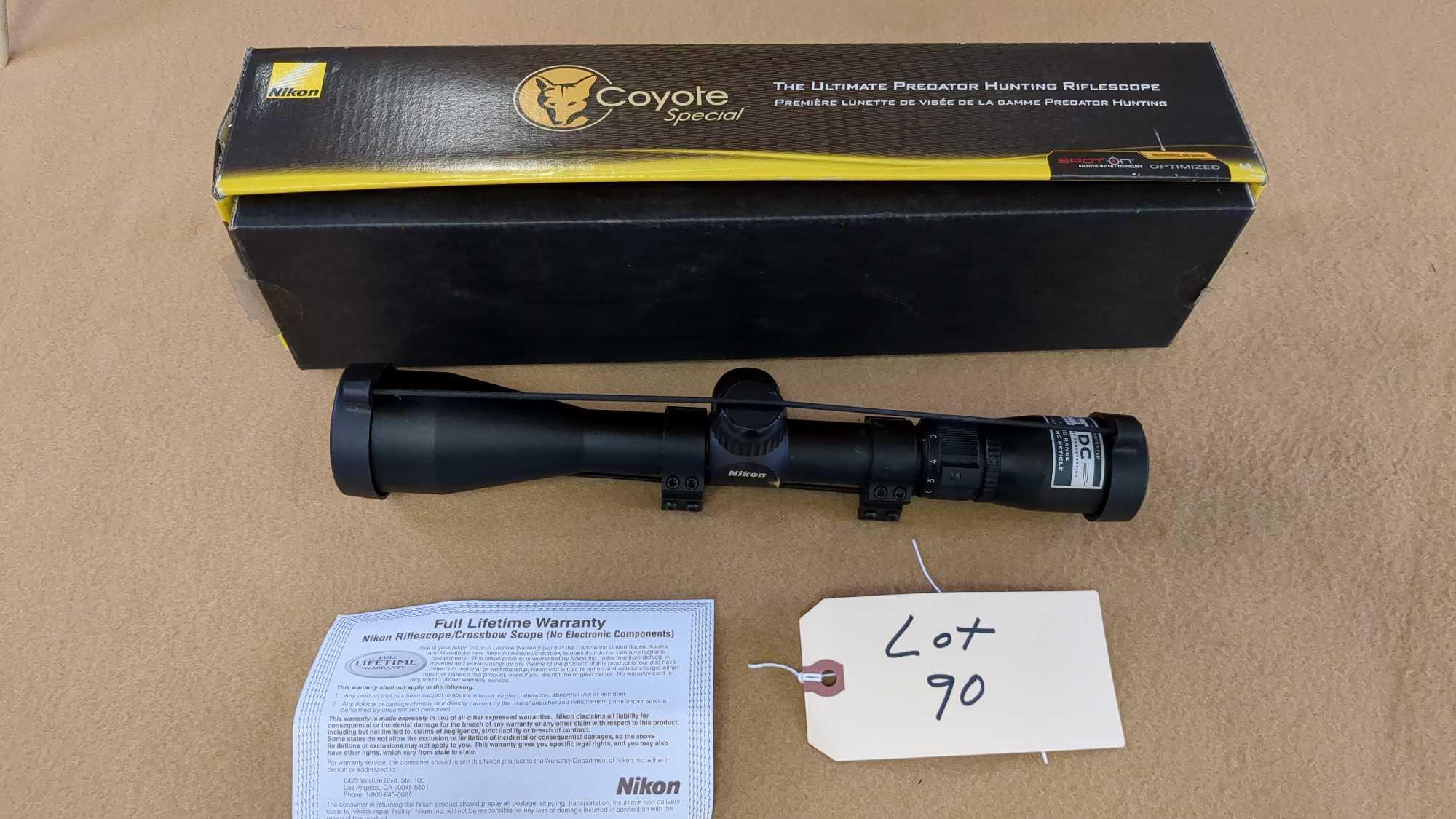 NIKON MODEL COYOTE SPECIAL 3-9X40 MAX-1 BDC SCOPE | Proxibid