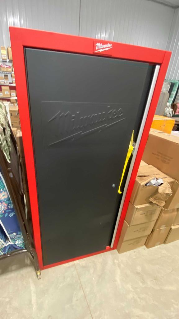 MILWAUKEE 57 x 27 x 22 INCH LOCKABLE CABINET WITH | Proxibid