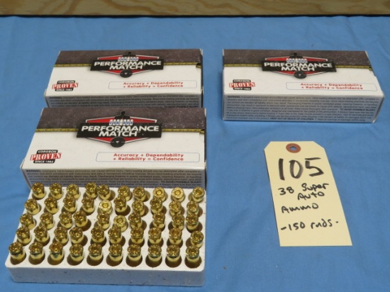 .38 Super Auto Ammo - 150 rnds. | Online Auctions | Proxibid