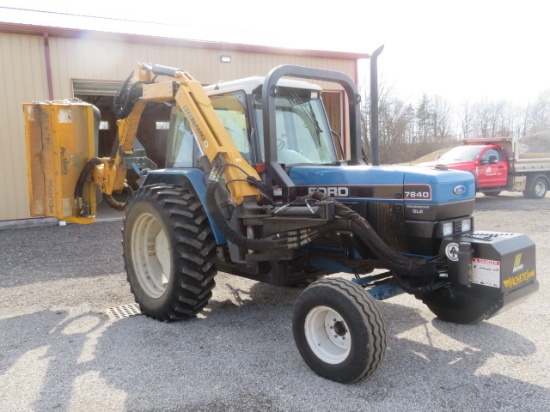Ford 7840 Powerstar Tractor w/Alamo Boom Mower | Farm Equipment ...