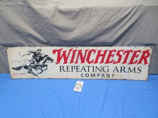 Winchester Repeating Arms Advertising Sign | Online Auctions | Proxibid