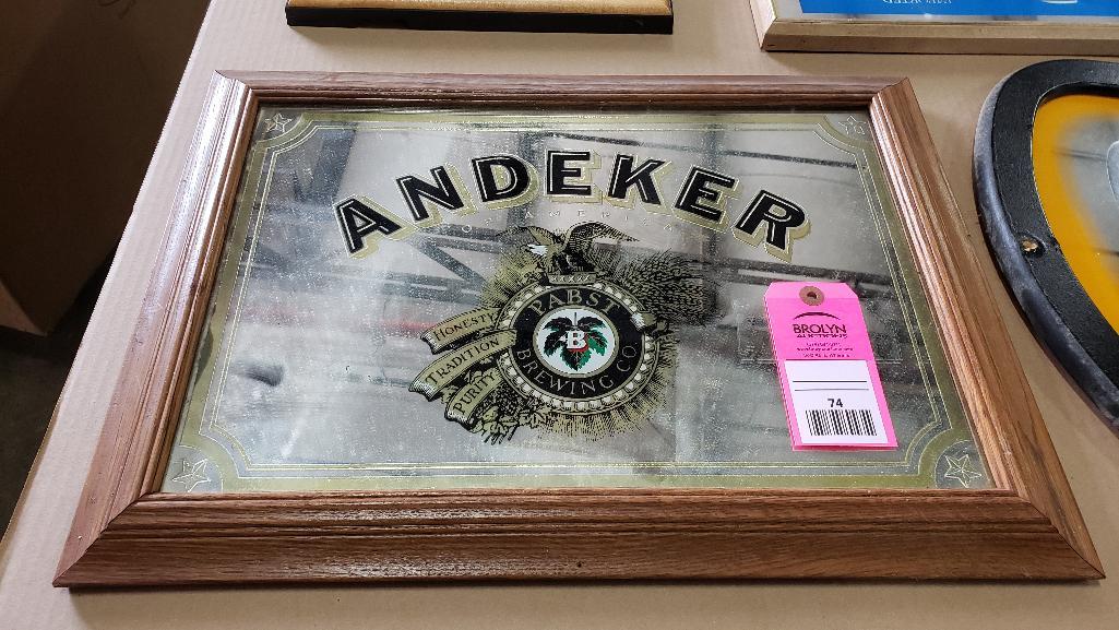 Pabst Andeker beer bar sign. | Proxibid