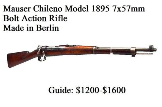 Mauser Chileno Model 1895 7x57mm Bolt Action Rifle | Online Auctions | Proxibid