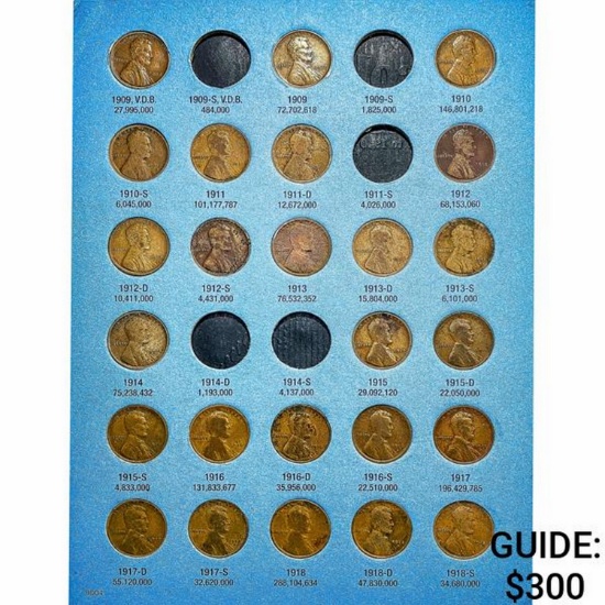 1909-1940 Lincoln Wheat Cent Set W/1931-S [82 Coins] | Coins & Currency ...