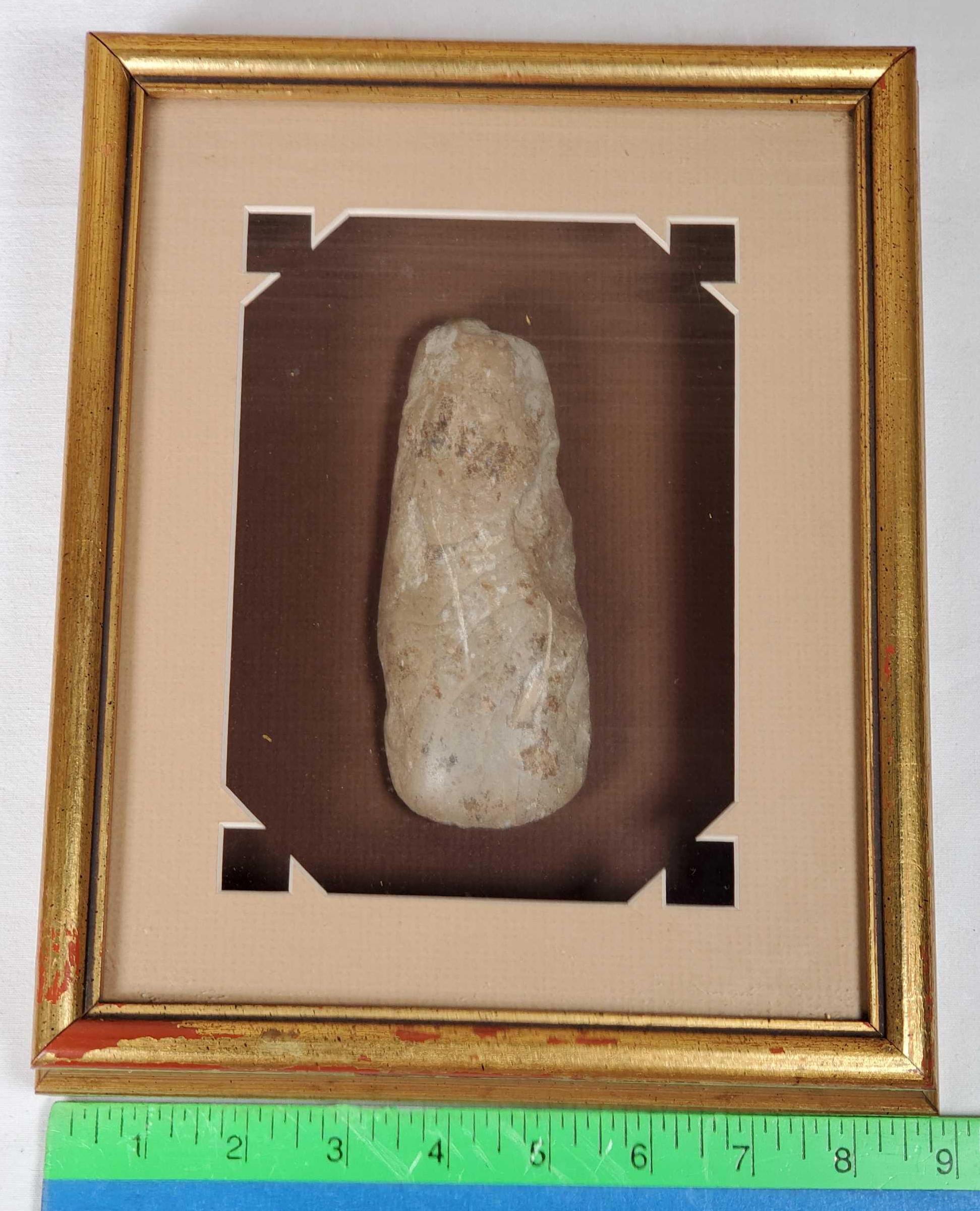 Pre 1800's Native American Spade in Shadow Box | Proxibid