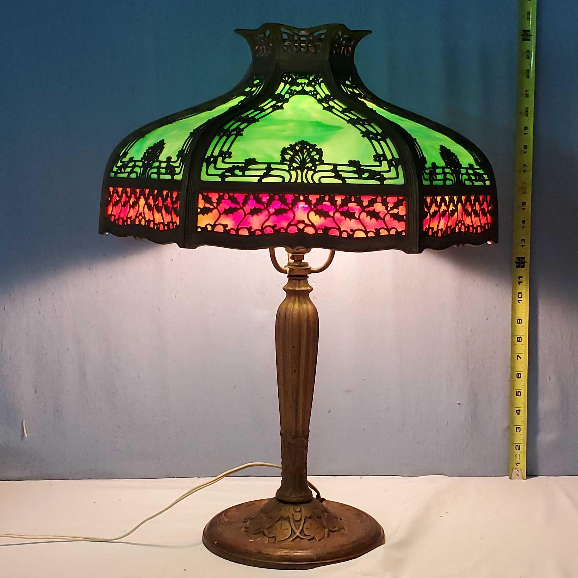 Miller Slag Glass Table Lamps Miller Table Lamp & Tiffany Style Slag