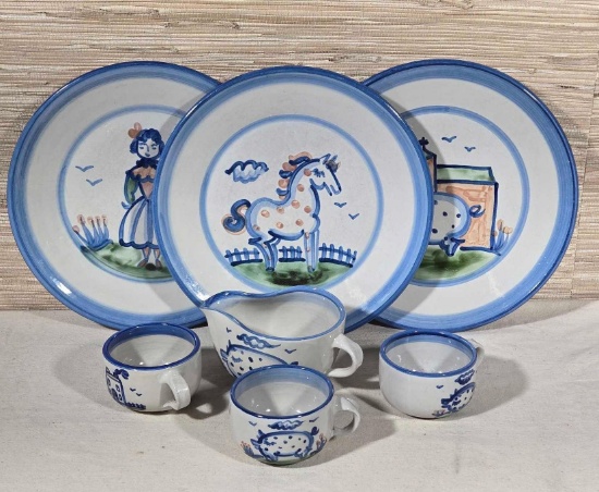 7 Pcs. MA Hadley Pottery Dinnerware | Art, Antiques & Collectibles ...
