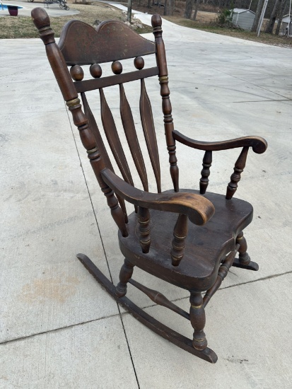 Vintage Heavy Rocking Chair (Local Pick Up Only) | Online Auctions ...