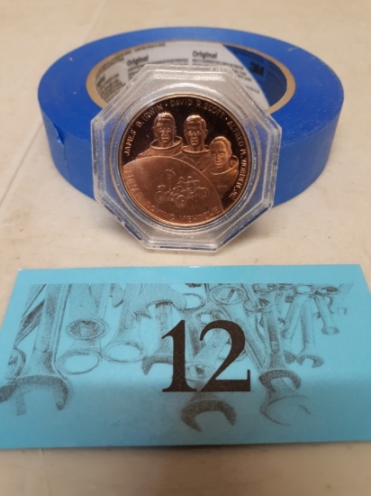 1969 Copper Apollo 11 Commemorative Moon Landing coin | Online Auctions ...