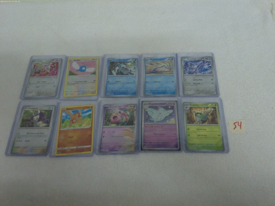 pokemon lot, lot of 10 english holographic cards in hard sleeves ...