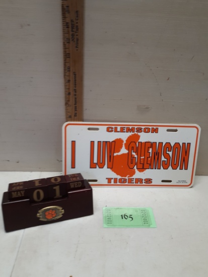 Clemson Tag, Clemson Desk Calander | Online Auctions | Proxibid