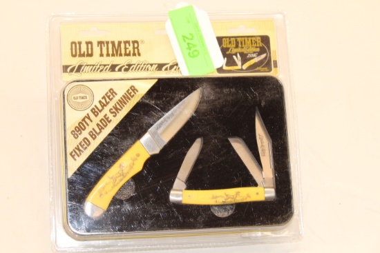 Schrade "Old Timer" 2-Knife Limited Edition Gift Set w/Tin | Guns ...