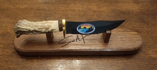 Outdoor Dream Foundation Knife with Replica Turkey Spur Handle | Guns ...