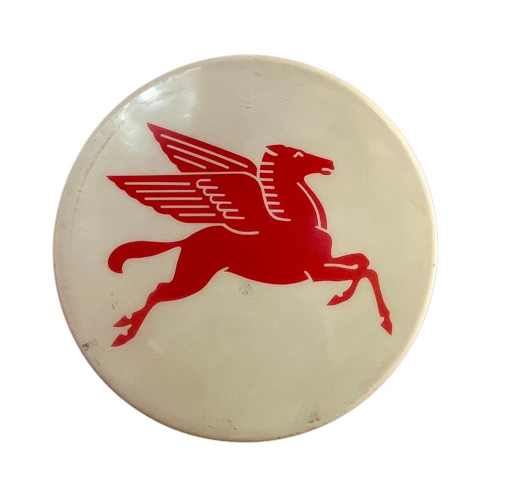 48" Lighted Mobil Pegasus Plastic Sign | Proxibid