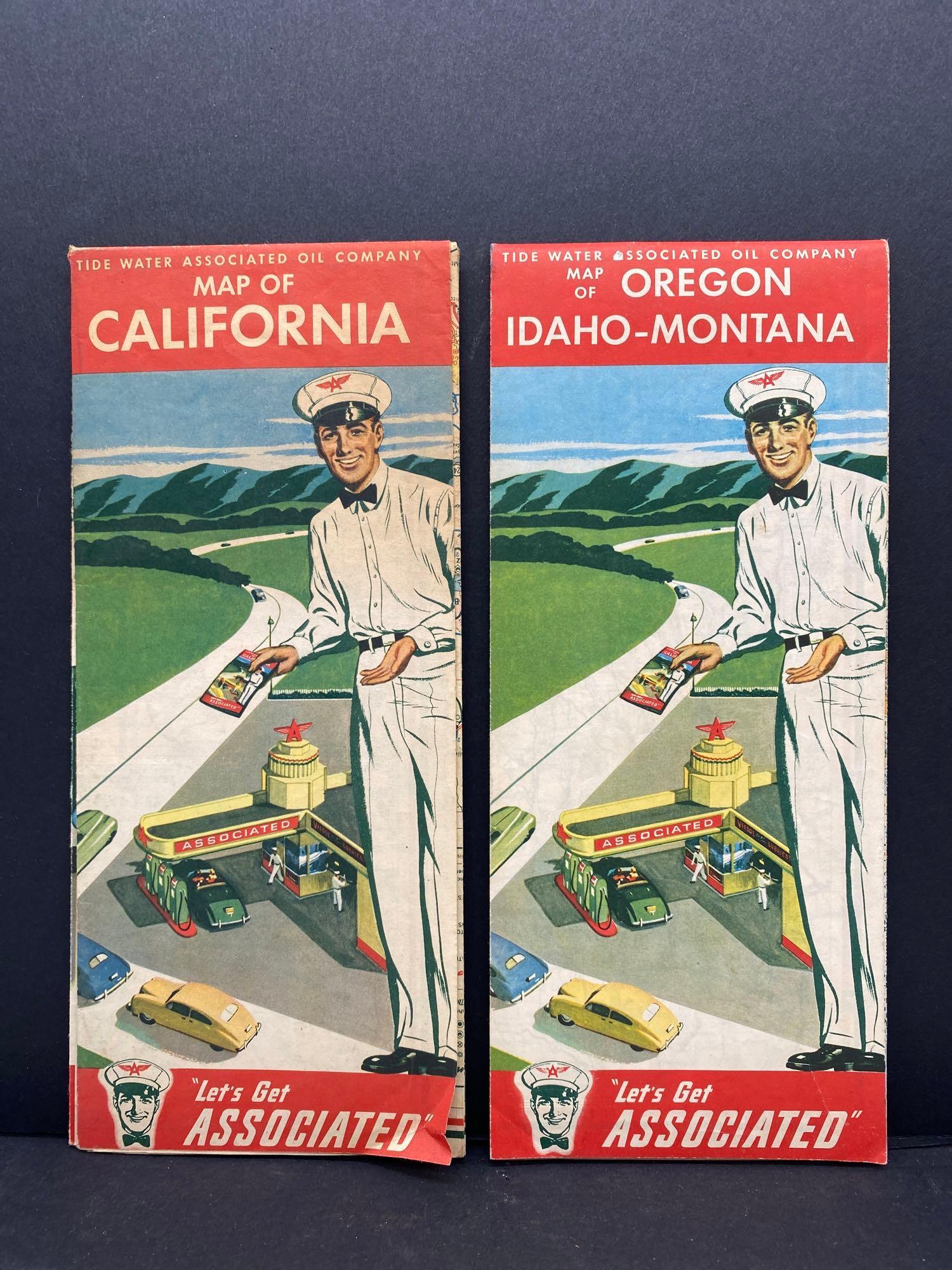 (2) 1940's Associated Road Maps | Proxibid