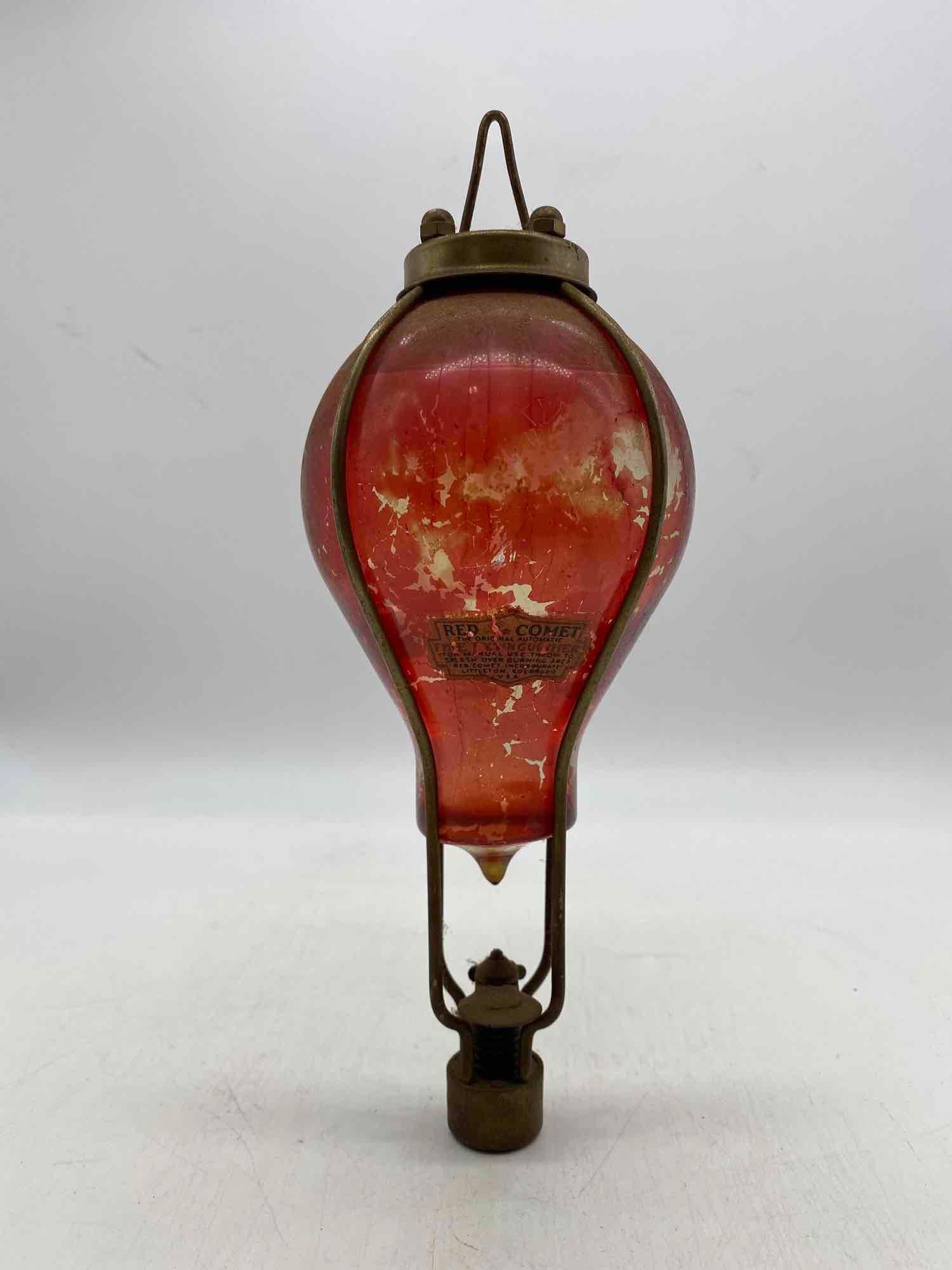 Red Antique Fire Extinguisher Vintage Richmond Chemical Fire