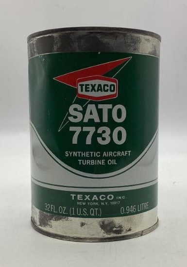 Texaco SATO 7730 Aircraft Turbine Oil Quart Can | Art, Antiques ...