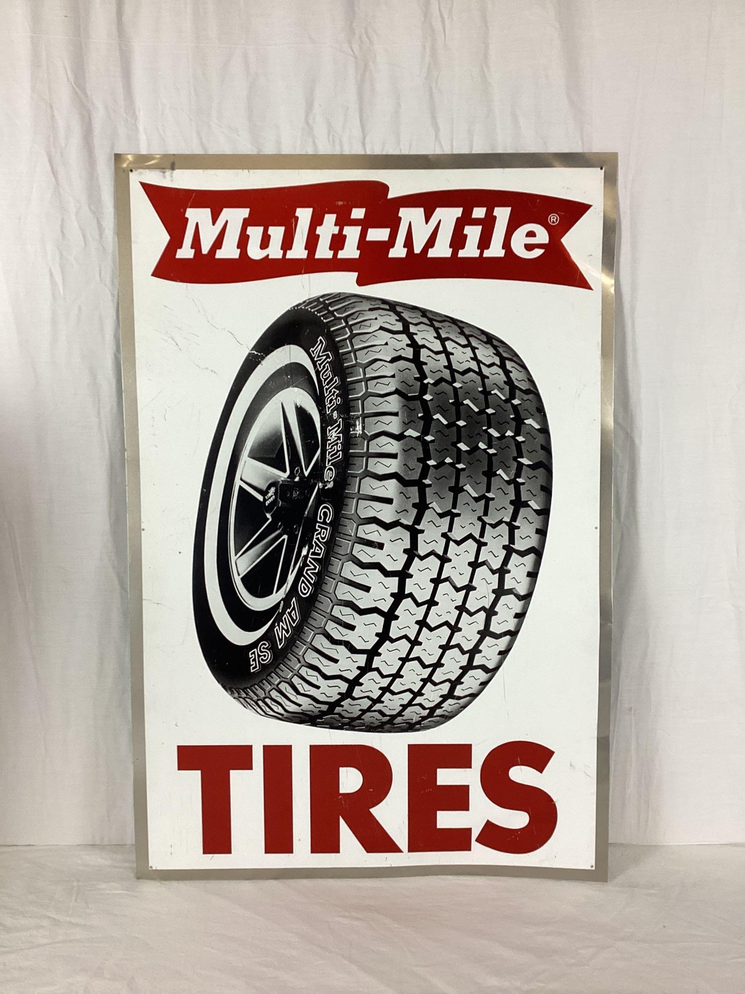 Multi-Mile Tires Metal Sign | Proxibid