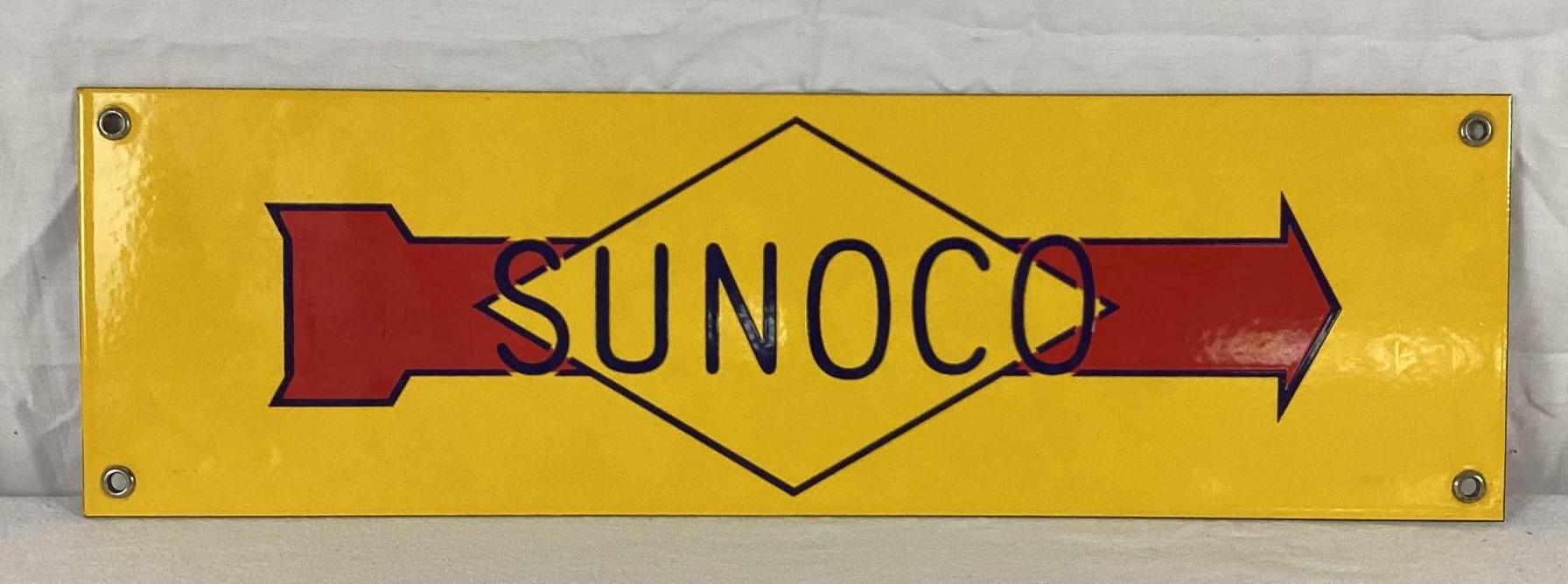 Sunoco Straight Arrow Porcelain Sign | Proxibid