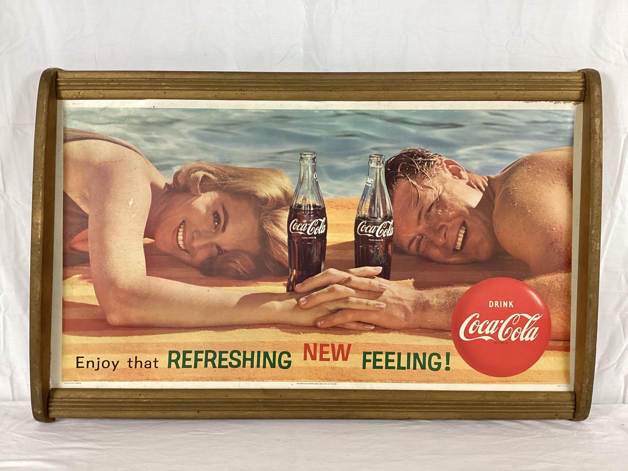 Coca-Cola Poster w/ Kaye Frame | Proxibid