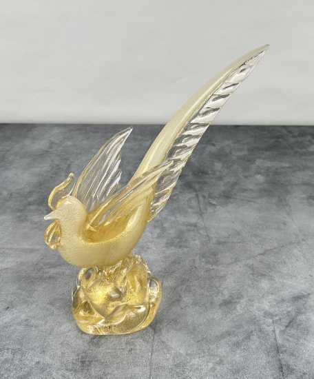 Archimede Seguso Gold Murano Glass Pheasant | Art, Antiques ...