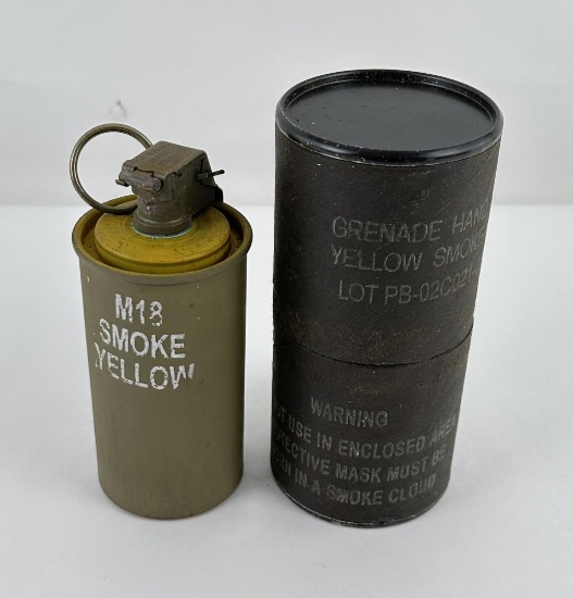 Vietnam War Yellow M18 Smoke Grenade | Online Auctions | Proxibid