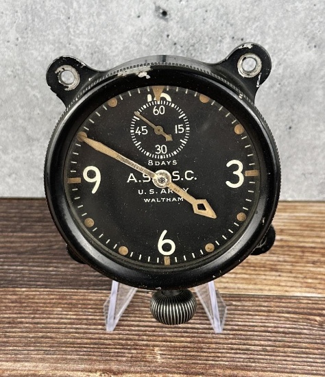 WWI WW1 US Army ASSC Waltham Aircraft Clock | Guns & Military Artifacts ...