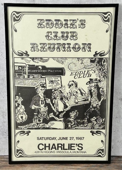 Jay Rummel Eddie's Club Reunion Missoula Poster | Art, Antiques ...