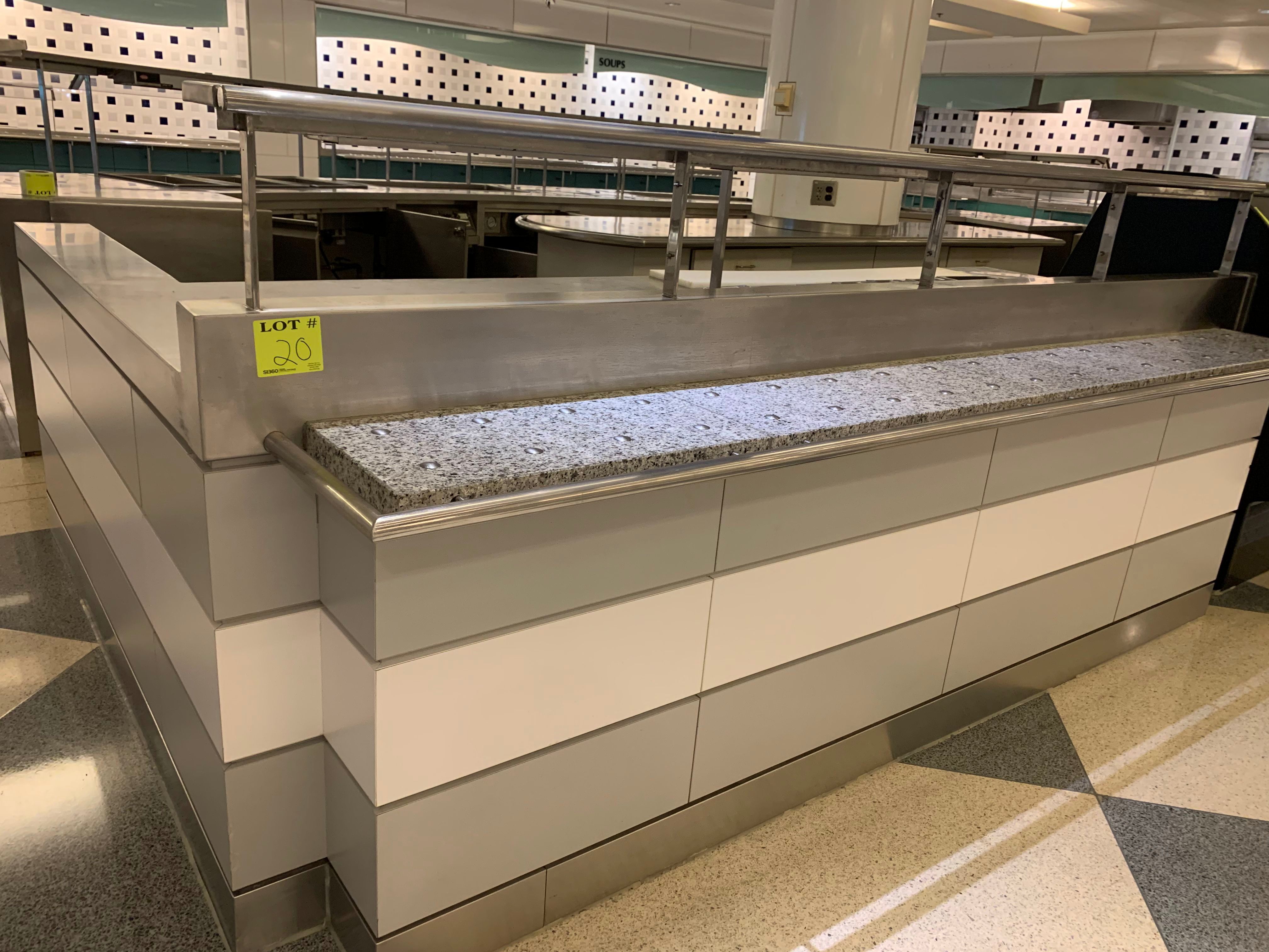 10' CAFETERIA COUNTER WITH SINK, COOLER WELL WITH | Proxibid