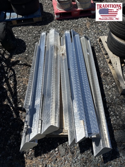 4 sets of diamond plate golf cart running boards | Online Auctions ...