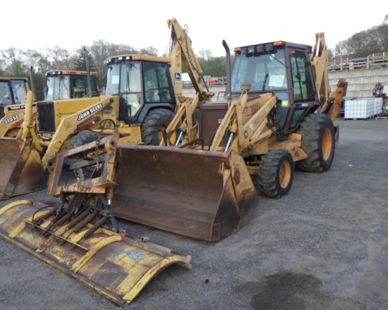 CASE 590 Turbo Wheel Loader Backhoe EROPS 4 in 1 Bucket Plow 4x4 s ...