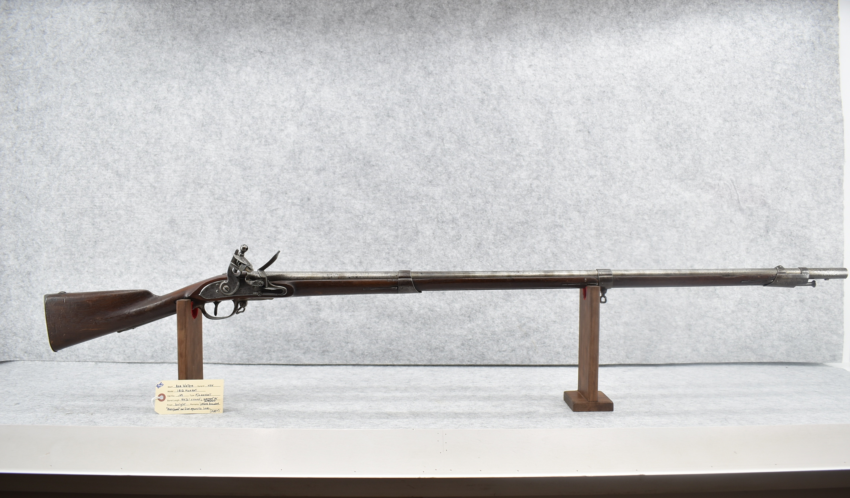 Asa Waters – 1812 U.S. Contract Musket – 69 Cal. | Proxibid