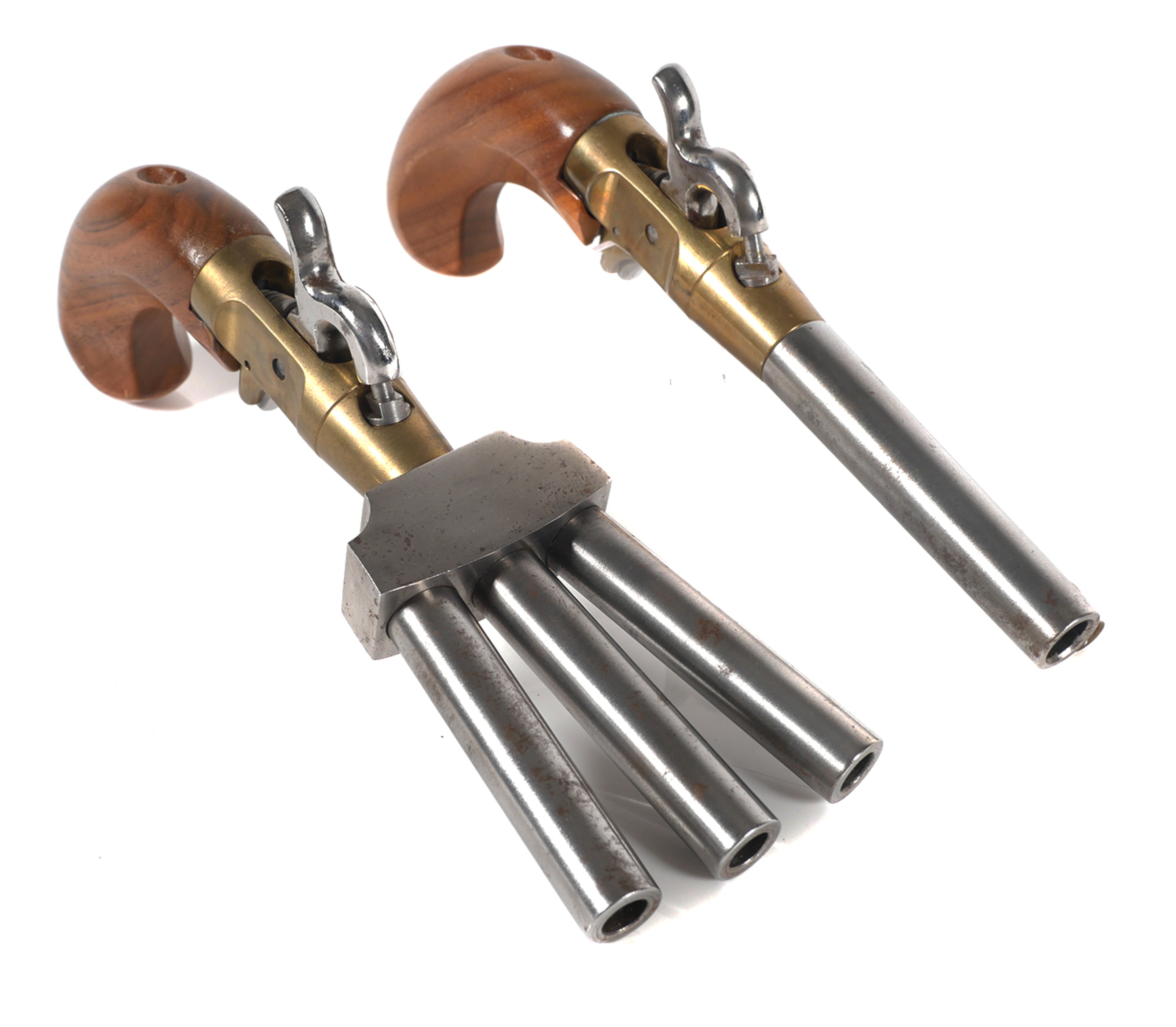 Two CMC Replica Percussion Black Powder Pistols | Barnebys