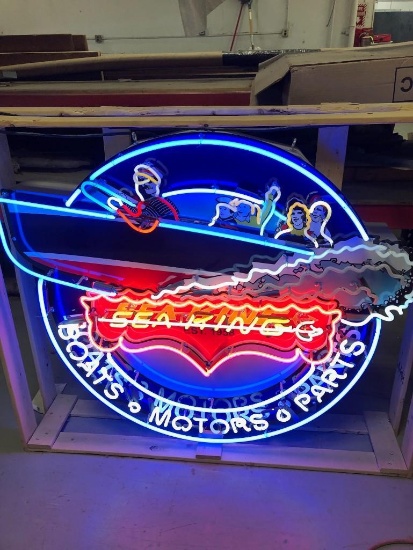 Sea King Animated Neon Sign | Online Auctions | Proxibid