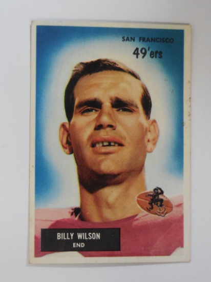 1955 BOWMAN FOOTBALL #81 BILLY WILSON ROOKIE CARD SAN FRANCISCO 49ERS ...