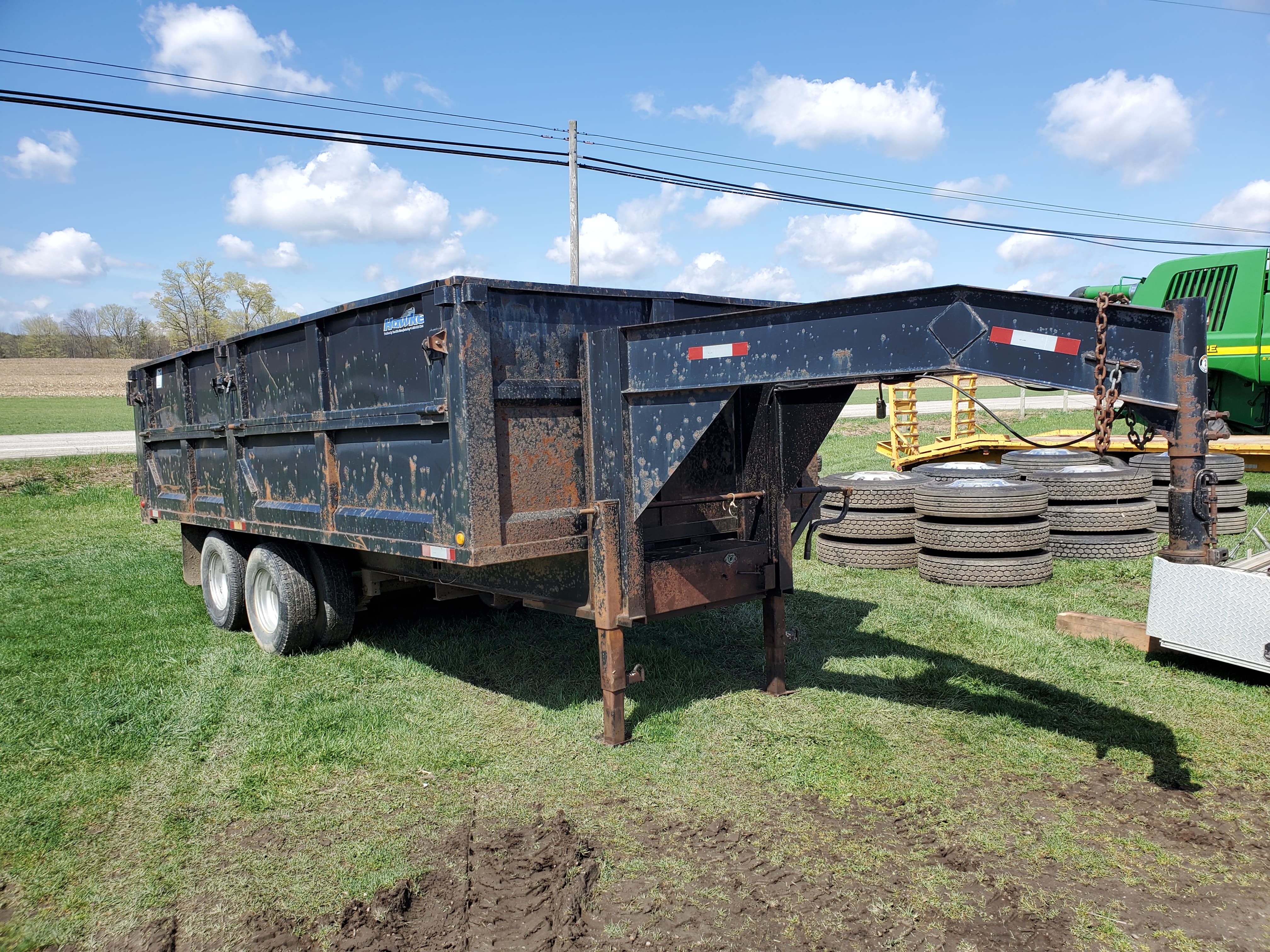 Hawke 20' Tandem Axle, Dual Wheel Gooseneck Dump | Proxibid
