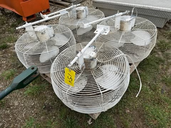 (4) 24” Wall Mount Barn Fans | Estate & Personal Property Lamps ...