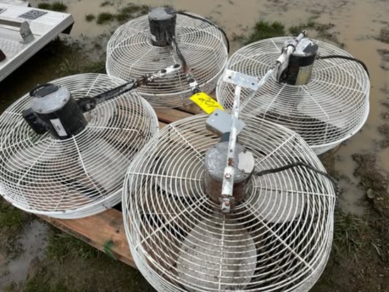 (4) 24” Wall Mount Barn Fans | Estate & Personal Property Lamps ...