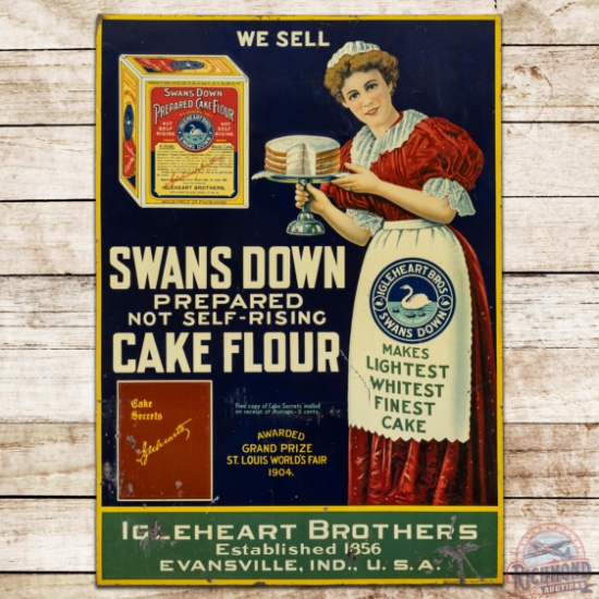 Swans Down Cake Flour SS Tin Sign Evansville Indiana | Art, Antiques ...