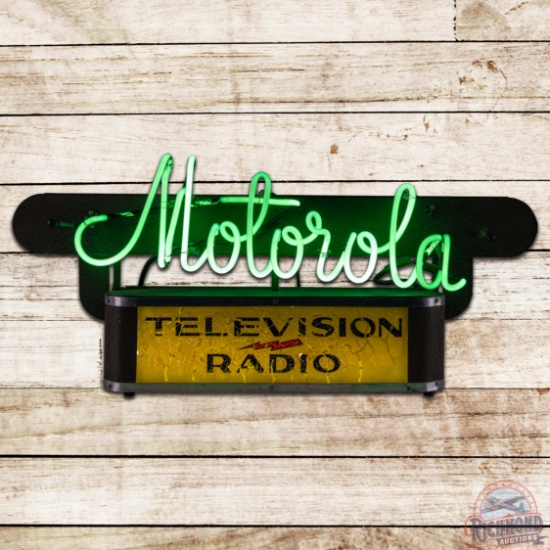 Motorola Television Radio Lighted Neon Advertising Sign | Art, Antiques ...