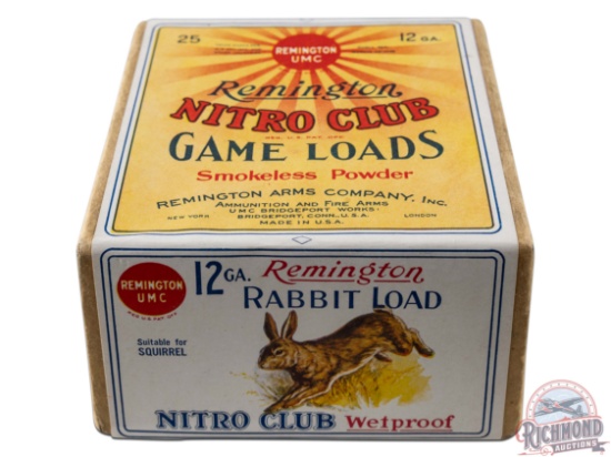 NOS Label Remington UMC Nitro Club Rabbit Load Shot Shells 12 GA on Two ...