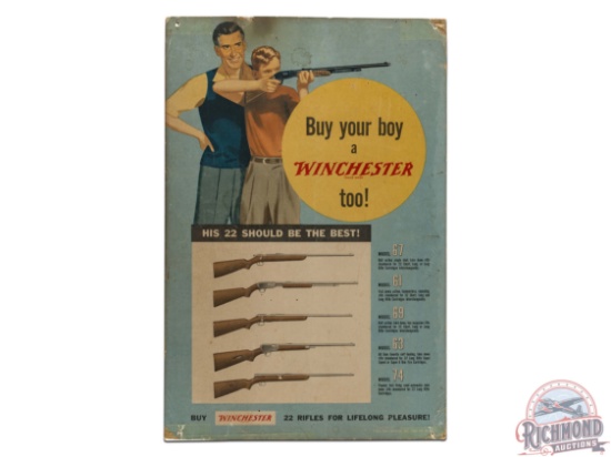 Buy Your Boy a Winchester Too! 22 Rifle Advertising Display Sign | Art ...